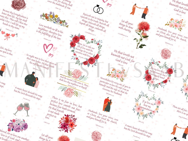 Love Edition Love Bible Verse, KJV 90 Canva Social Media Template ...