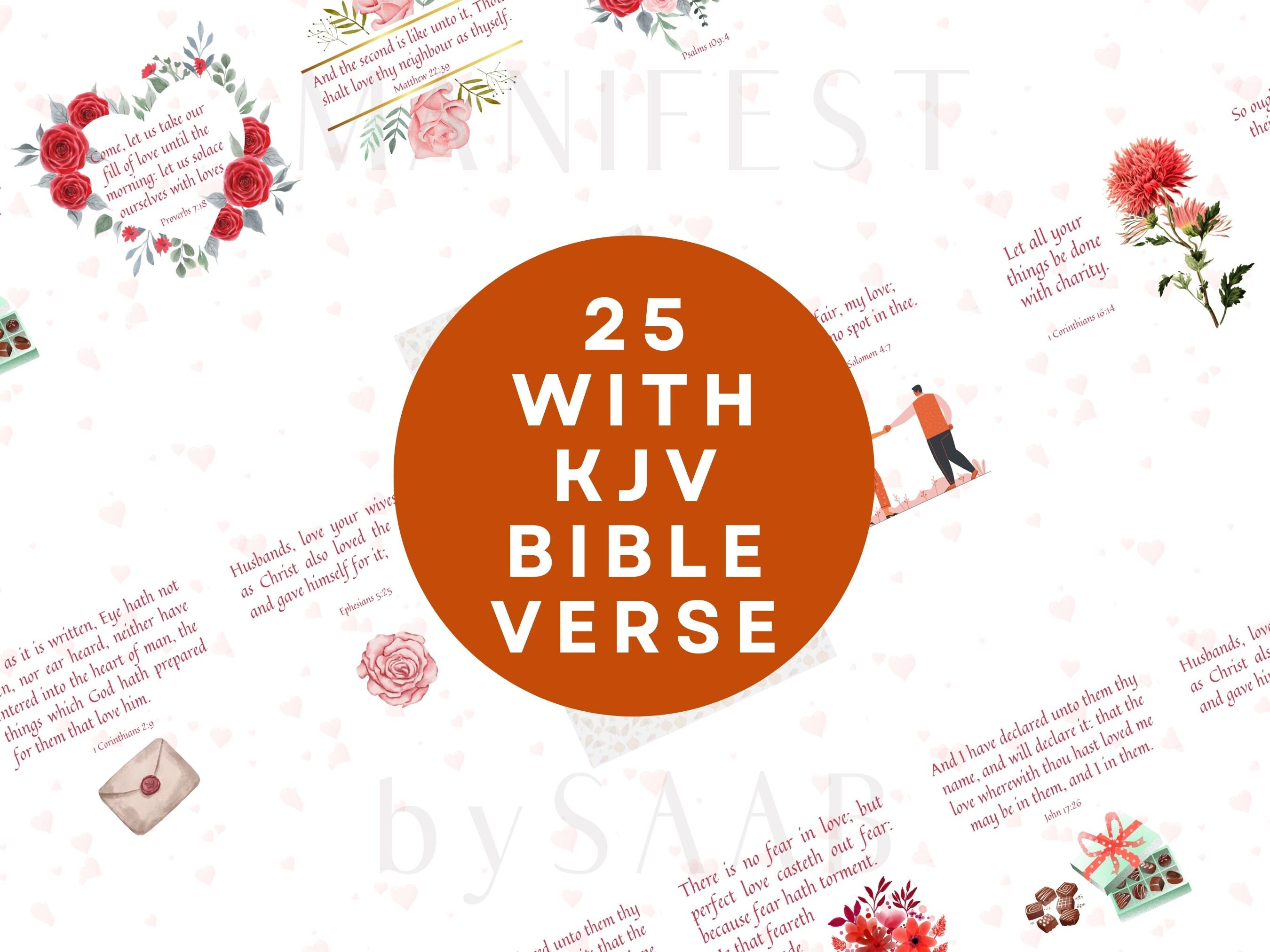 Love Edition Love Bible Verse, KJV 90 Canva Social Media Template ...