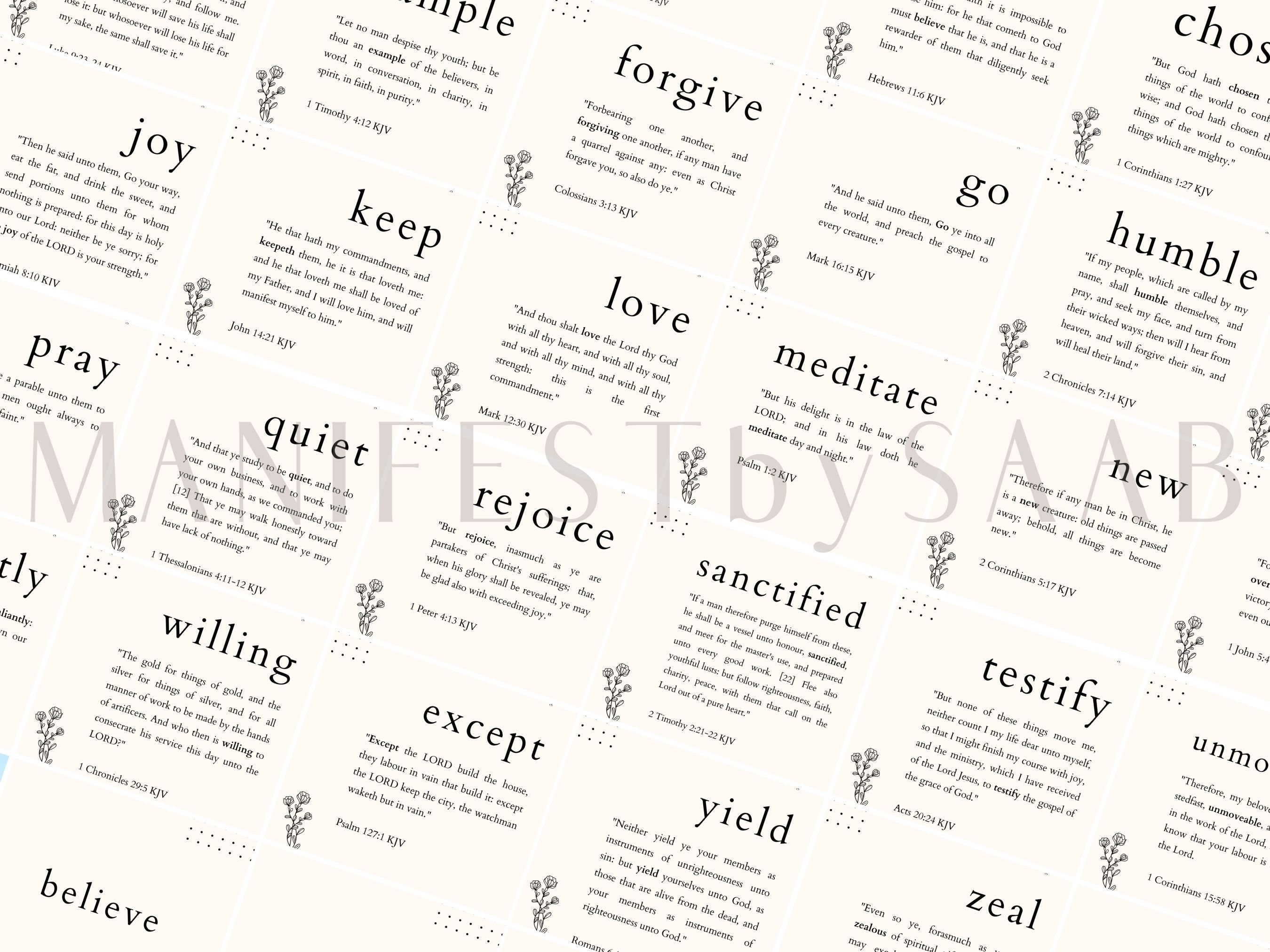 A Z KJV BIBLE VERSES Think on These Things 120 Canva - Etsy