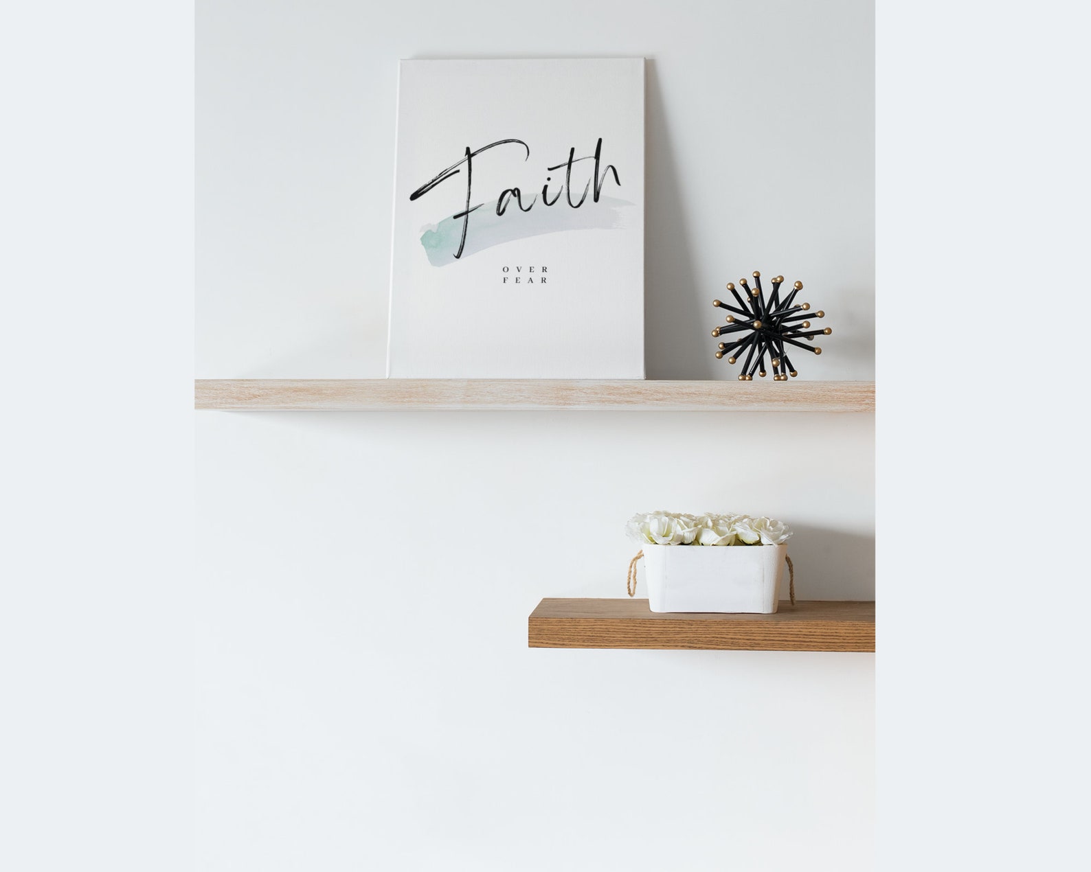 Faith Over Fear Wall Art Printable Christian Verse Cristian - Etsy