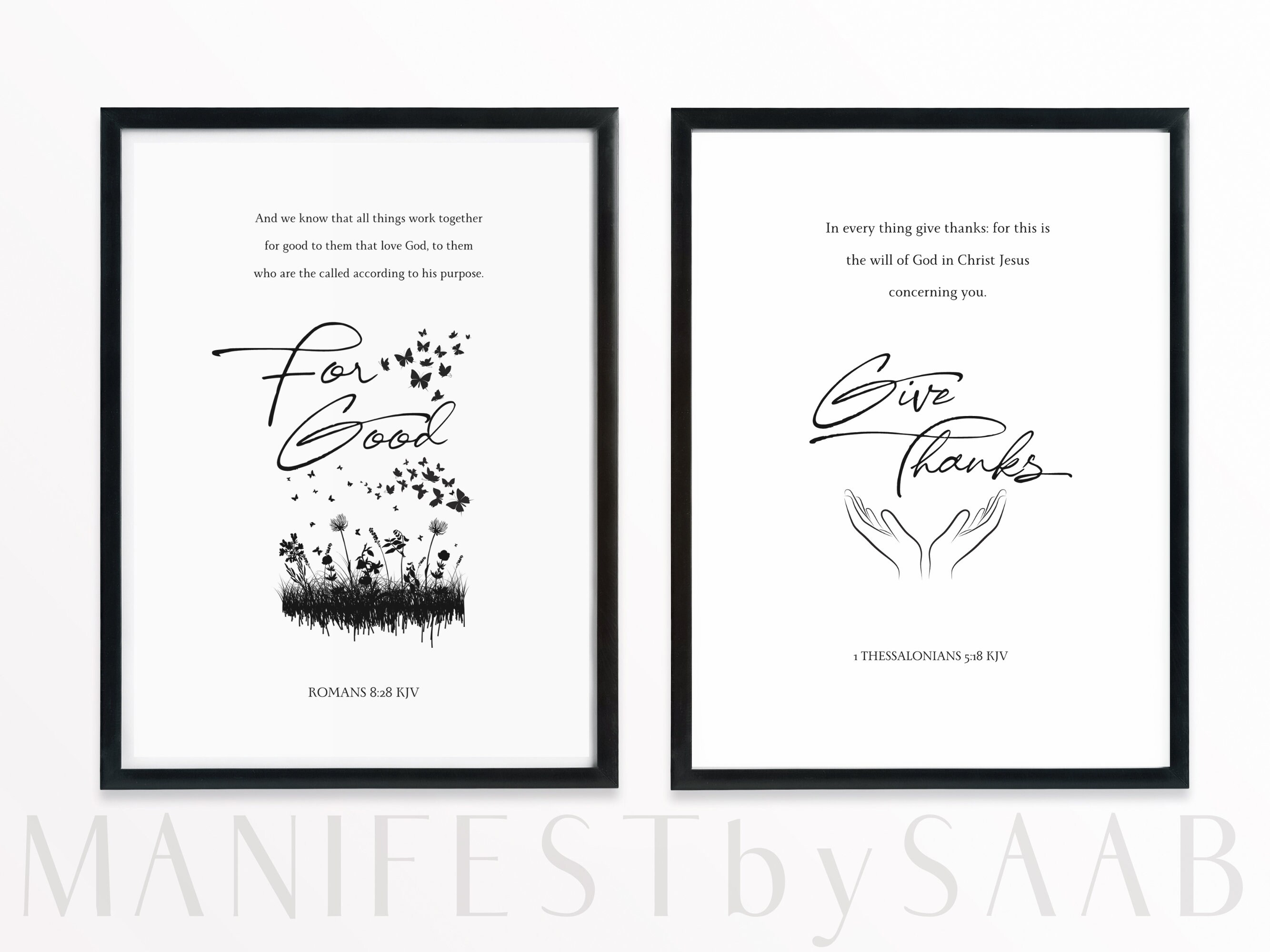 Minimalist KJV Bible Verse Print Set Printable Scripture 20 - Etsy