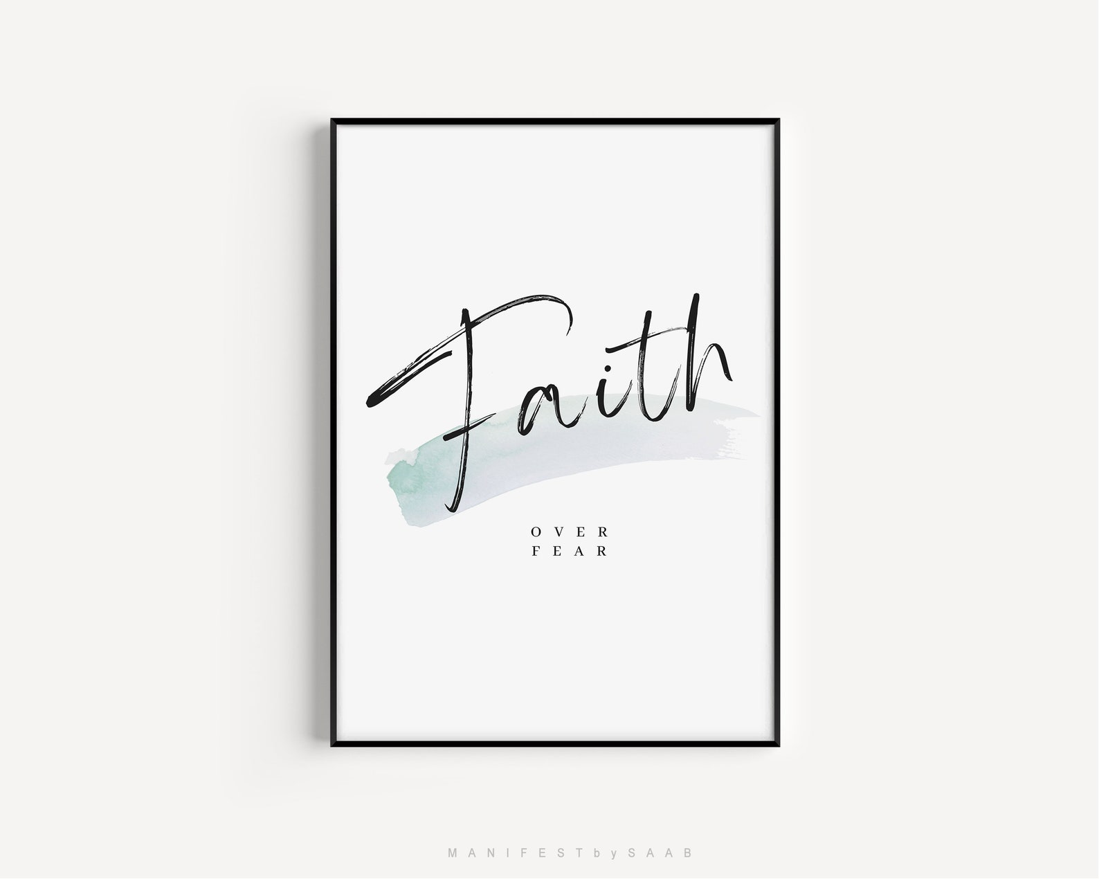 Faith Over Fear Wall Art Printable Christian Verse Cristian - Etsy