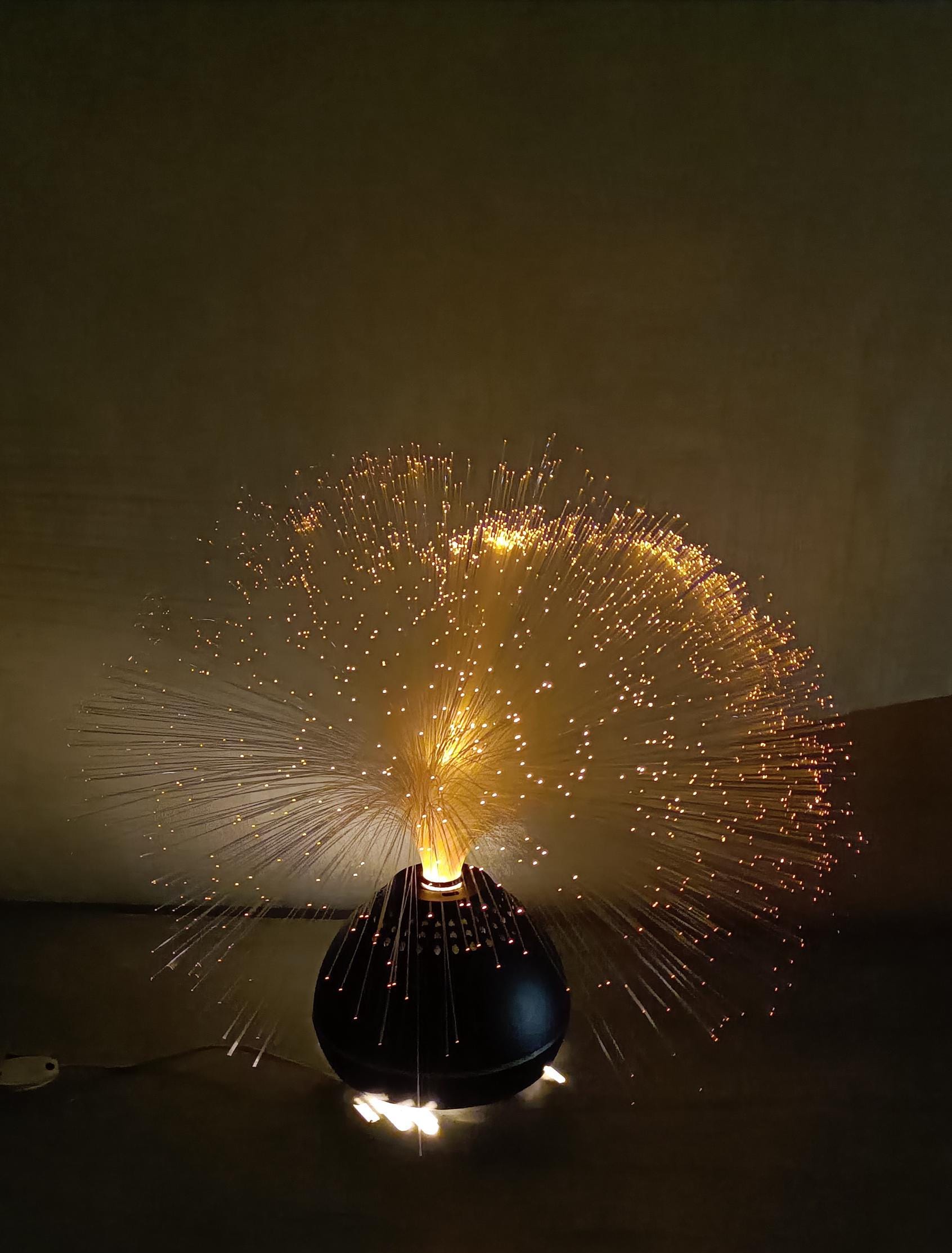 Vtg Retro Fantasia Rotating Fiber Optic Light Red and Orange.fiber ...