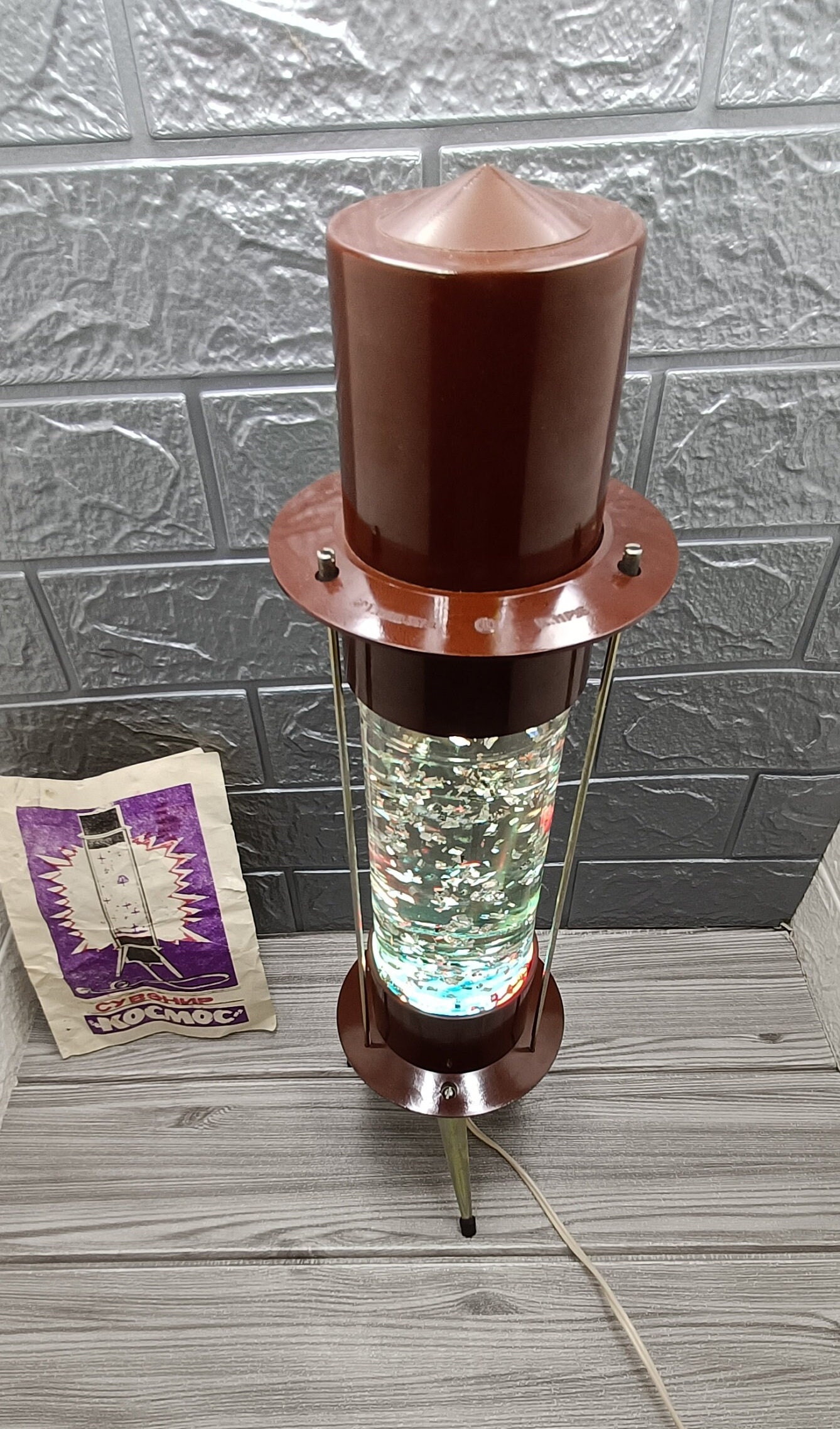 Lava Lamp Vintage 1970s Rare Soviet Scarlet Space Rocket Night Light ...