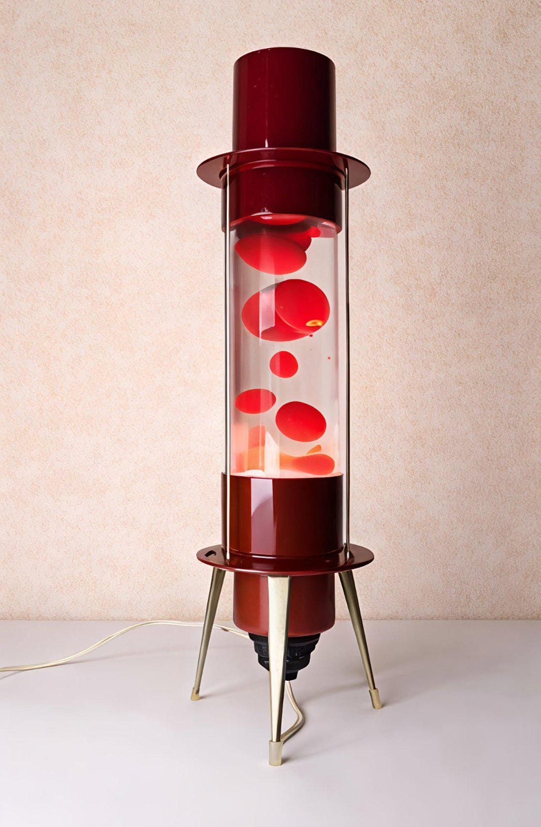 Lava Lamp Vintage 1970s Rare Soviet Scarlet Space Rocket Night Light ...
