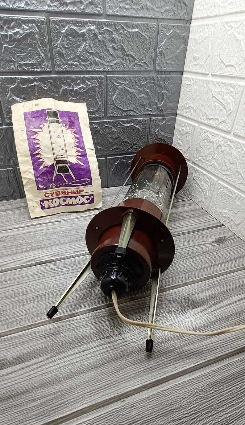 Lava Lamp Vintage 1970s Rare Soviet Scarlet Space Rocket Night Light ...