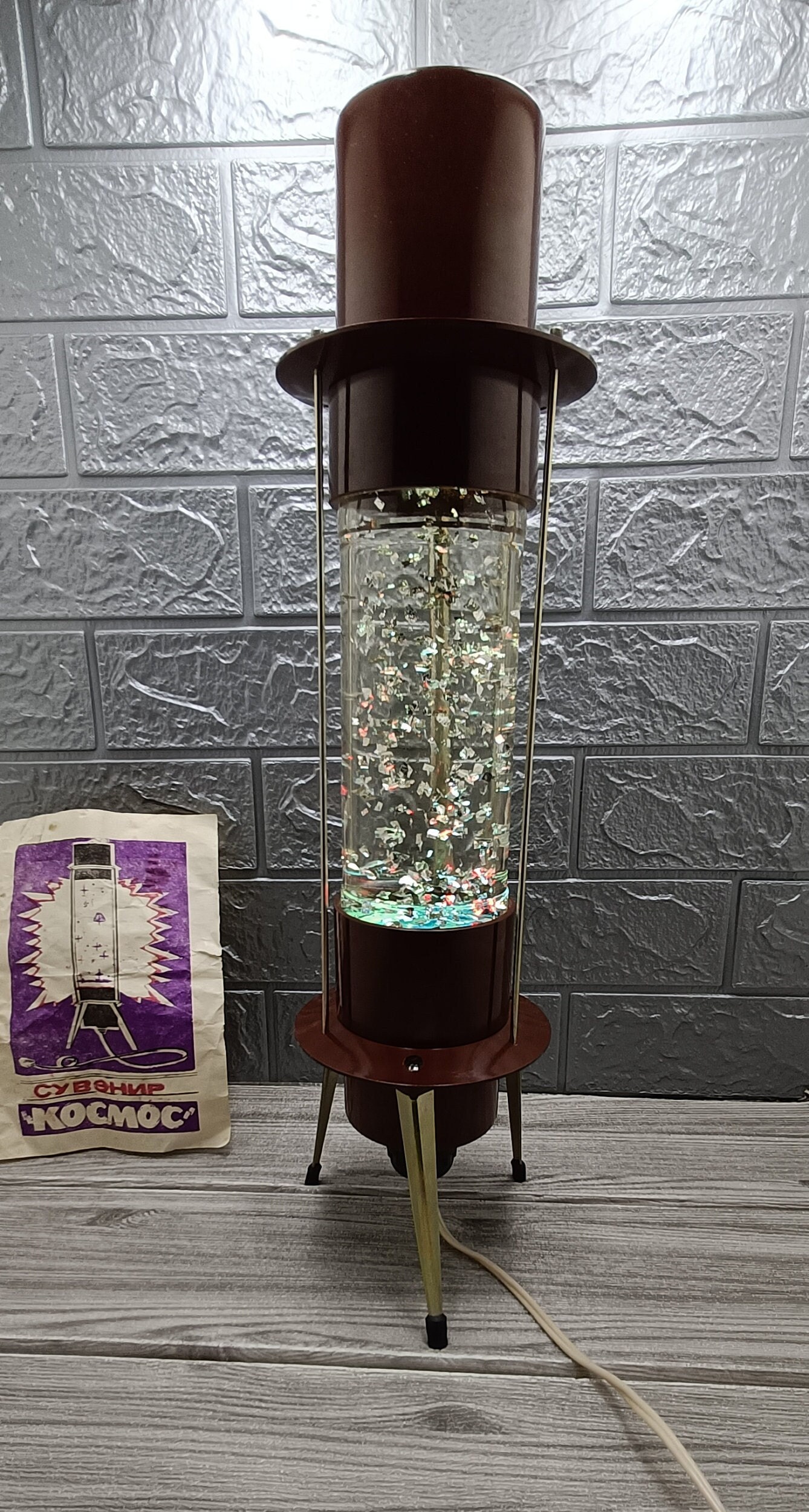 Lava Lamp Vintage 1970s Rare Soviet Scarlet Space Rocket Night Light ...