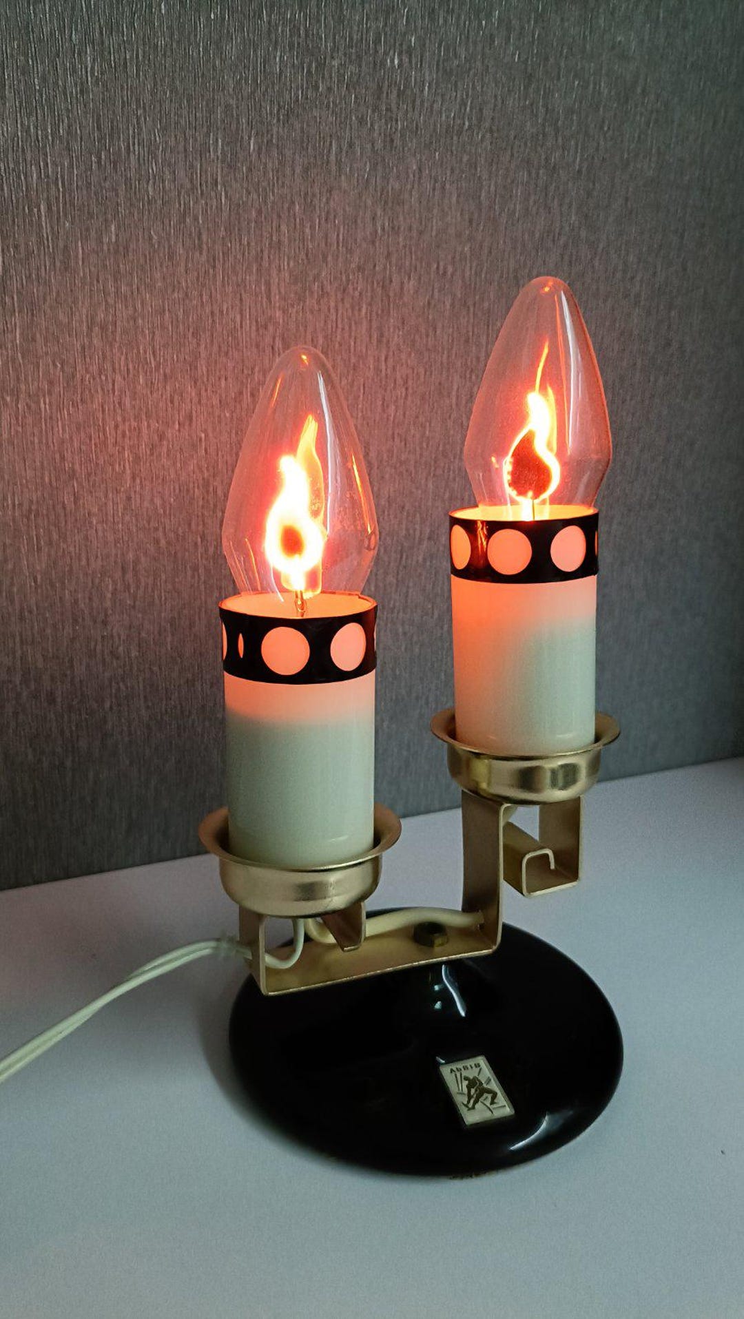 Soviet Table Lamp, Retro Lamp 2 Candles, Vintage Soviet Lamp, Vintage ...