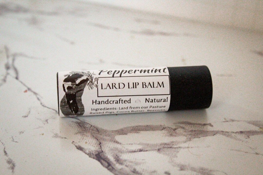 Peppermint Lard Lip Balm: Natural, Nourishing, Plastic-free Eco-tube - Etsy