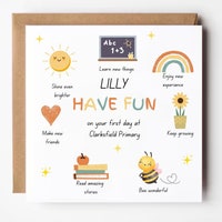 Good Luck First Day of School Card: Primary School Encouragement ...
