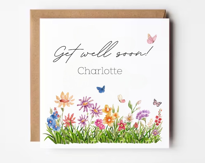 Personalised Bee Well Soon Card, Bee Card, Get Well Card, Speedy ...