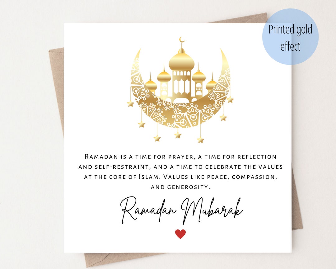Ramadan Mubarak Card for Ramadan Celebration Card for Muslims Happy ...