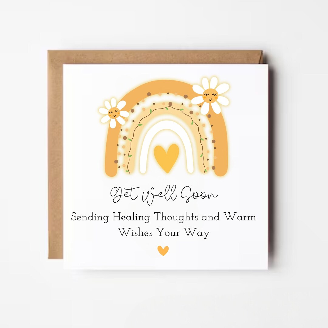 Personalised Get Well Soon Card, Thinking of You, Wishing You A Speedy ...