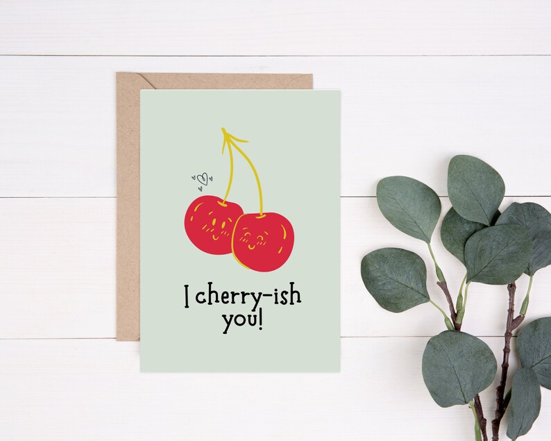 Food Pun Cards, Pack of 8 Funny Fruit and Vegetable Cards, Vegetable ...