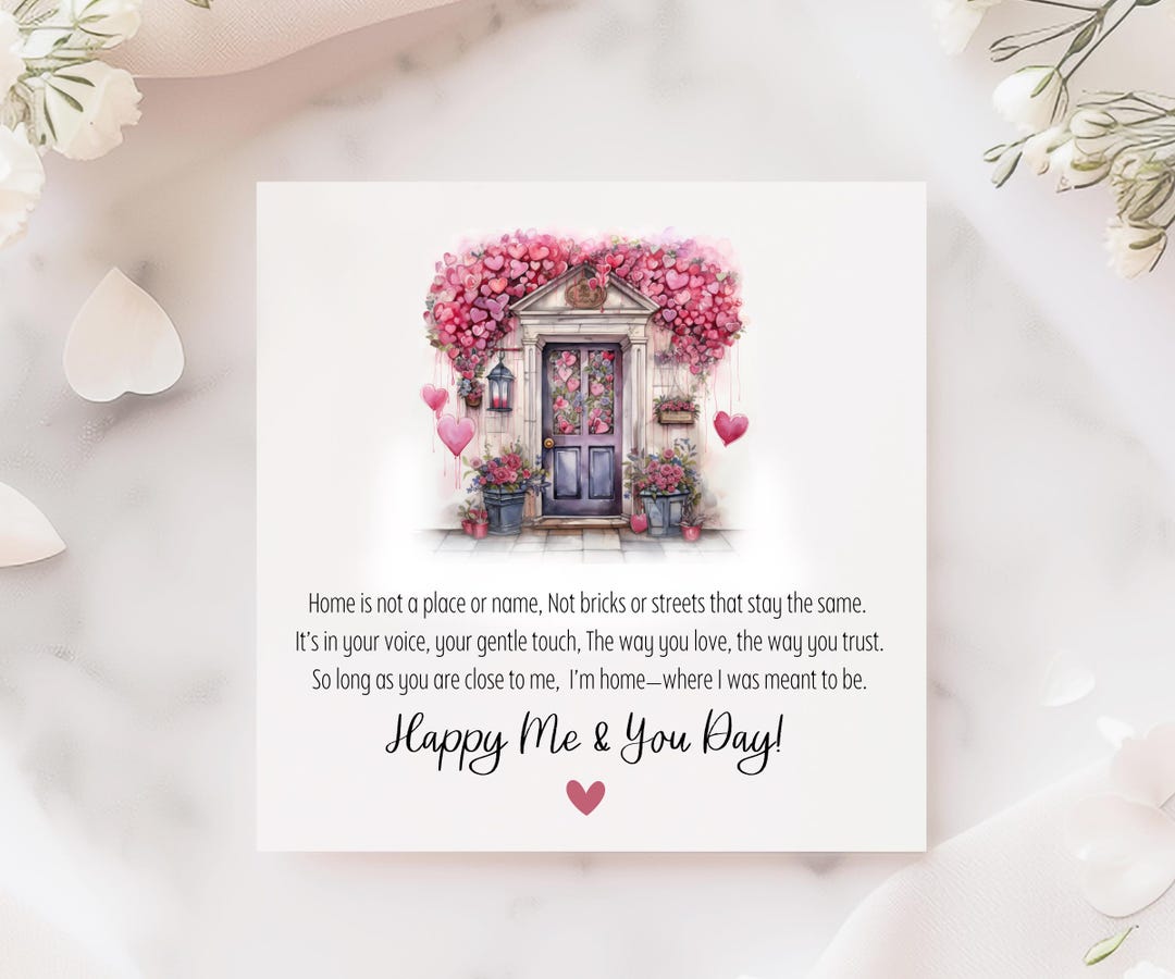 Happy Me & You Day, Anniversary Card, Romantic Card for Her for Him ...