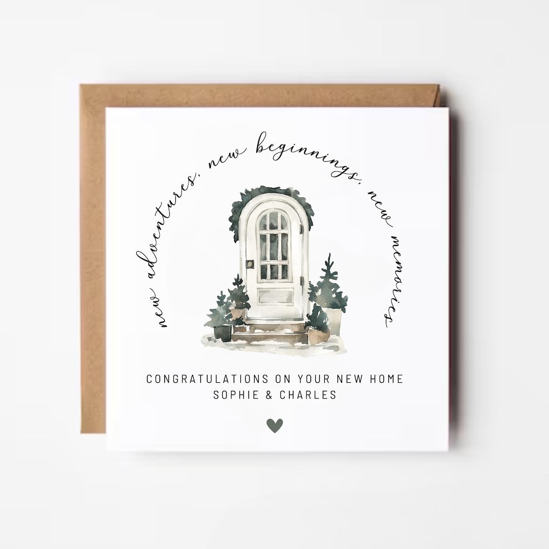 Personalised New Home Card - New Home Congratulations Card - Moving ...