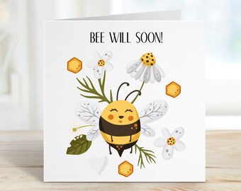 Bee Card Get Well - Etsy