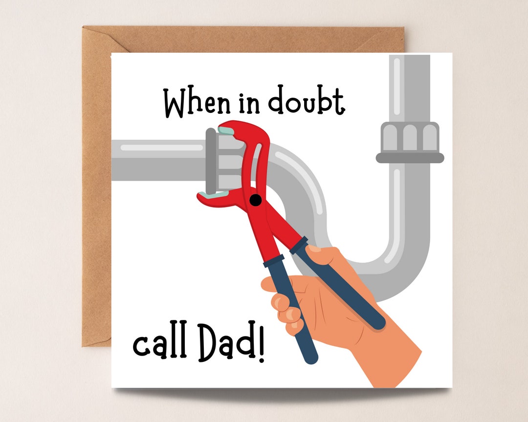 Funny Dad Birthday Card: When in Doubt Call Dad - Etsy