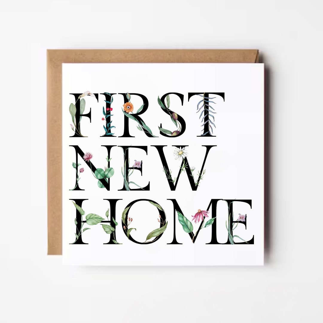 Personalised First New Home Card, New Home Gift, New Home ...