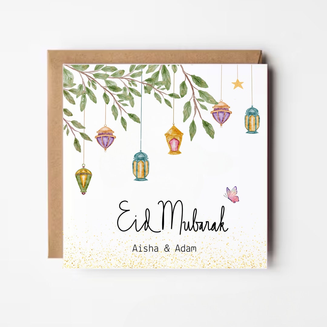 Personalised Eid Card, Happy Eid Card, Eid Ul Fitre, Eid Ul Adha, Eid ...