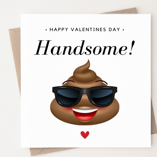 Valentines Card Poop - Etsy