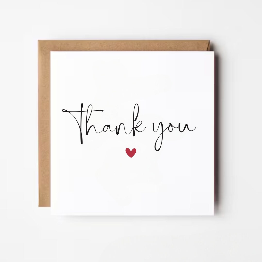 Personalized Thank You Card, Friend Thank You Card, Thank You Gift ...
