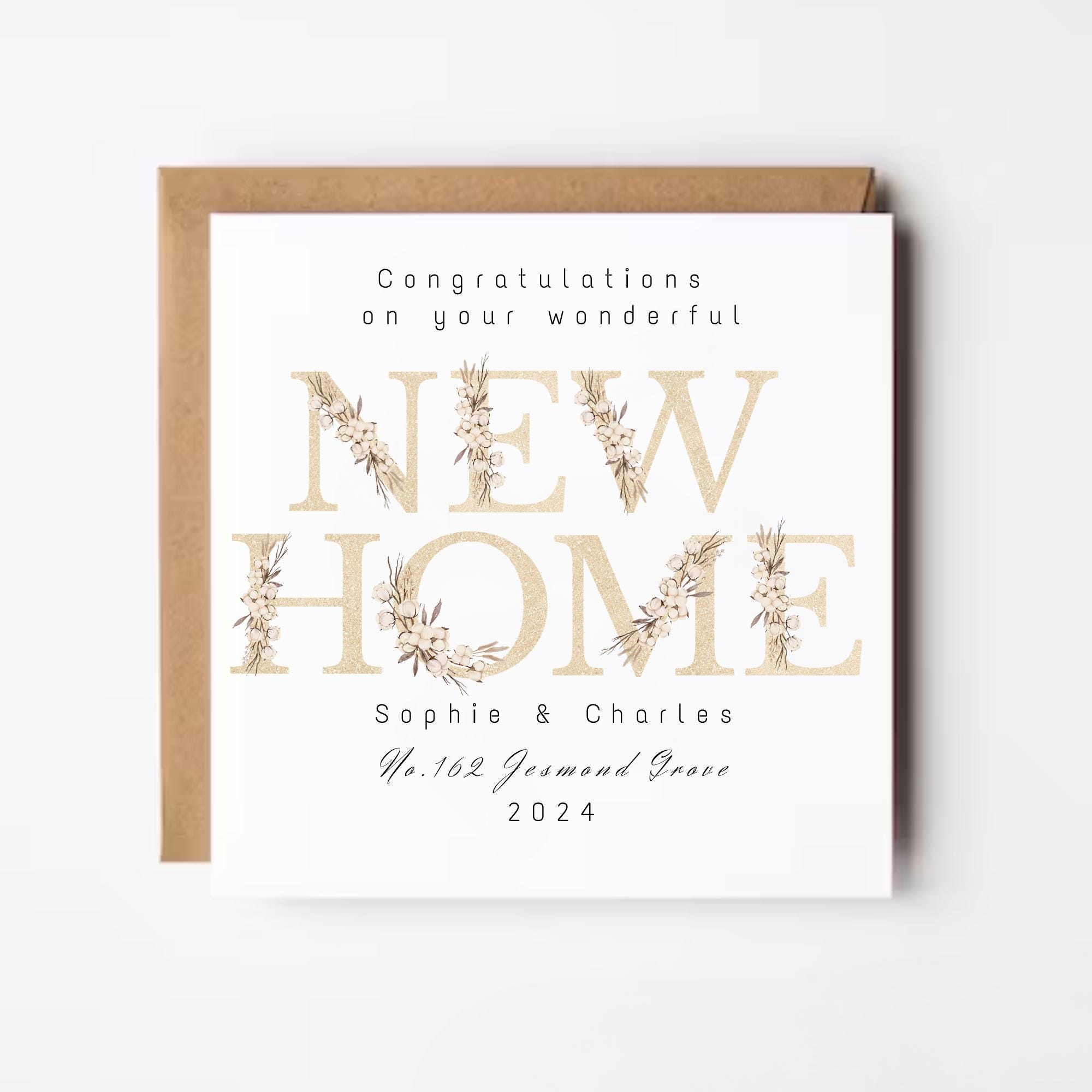 Personalised New Home Card - New Home Gift - Congratulations on Your ...