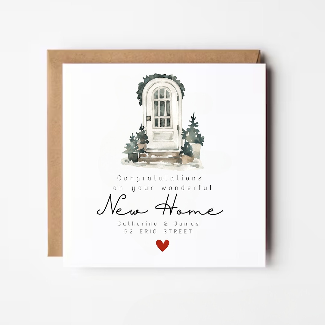 Personalised New Home Card, New Home Gift, Congratulations on Your New ...
