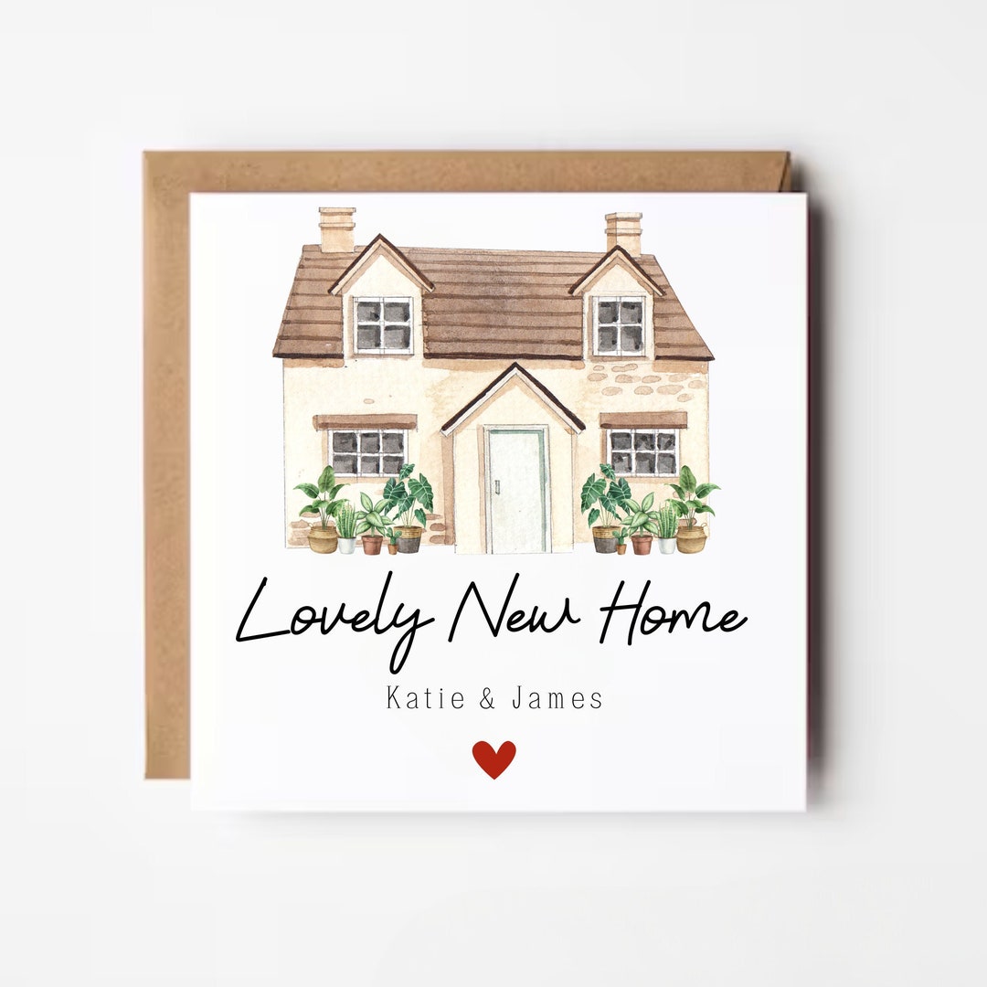 Personalised New Home Card, Happy New Home Card, Home Sweet Home Card ...