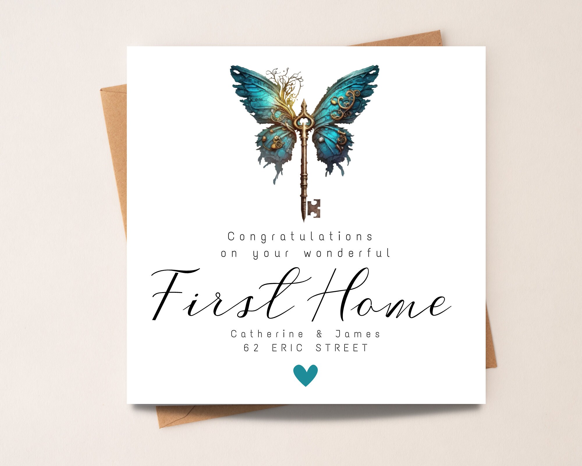 Personalised Happy First New Home Card, Happy New Home Card ...