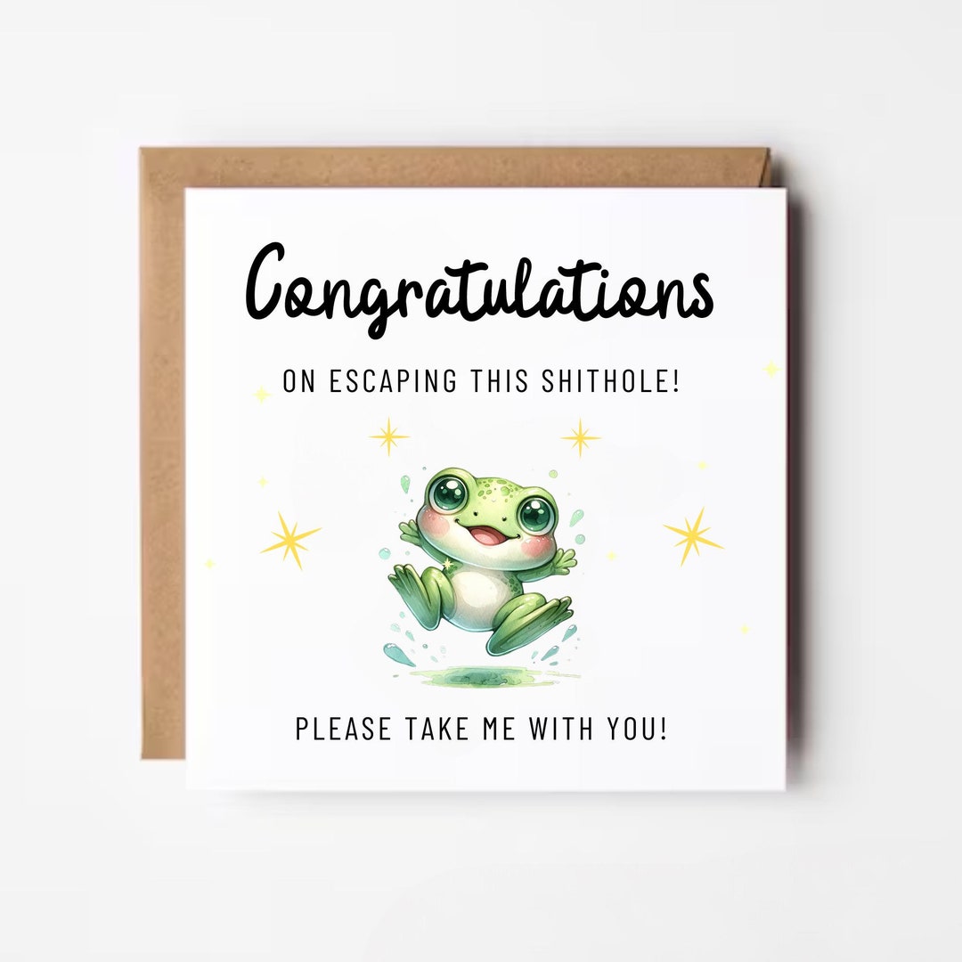 Funny New Job Card, Goodbye Card, Colleague Leaving Gift, New Job ...