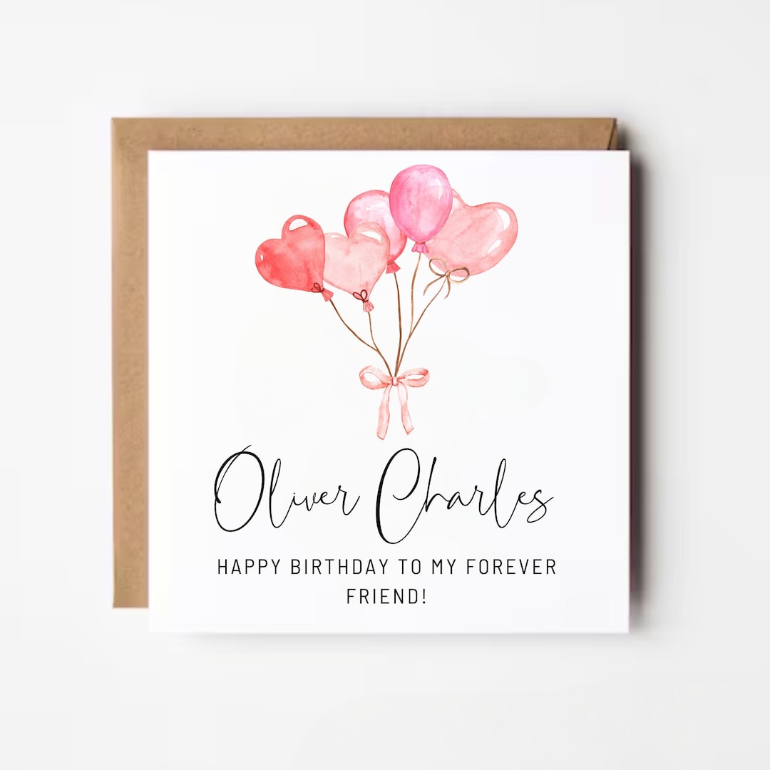 Personalised Friend Birthday Card, Birthday Card for Friend, Happy ...