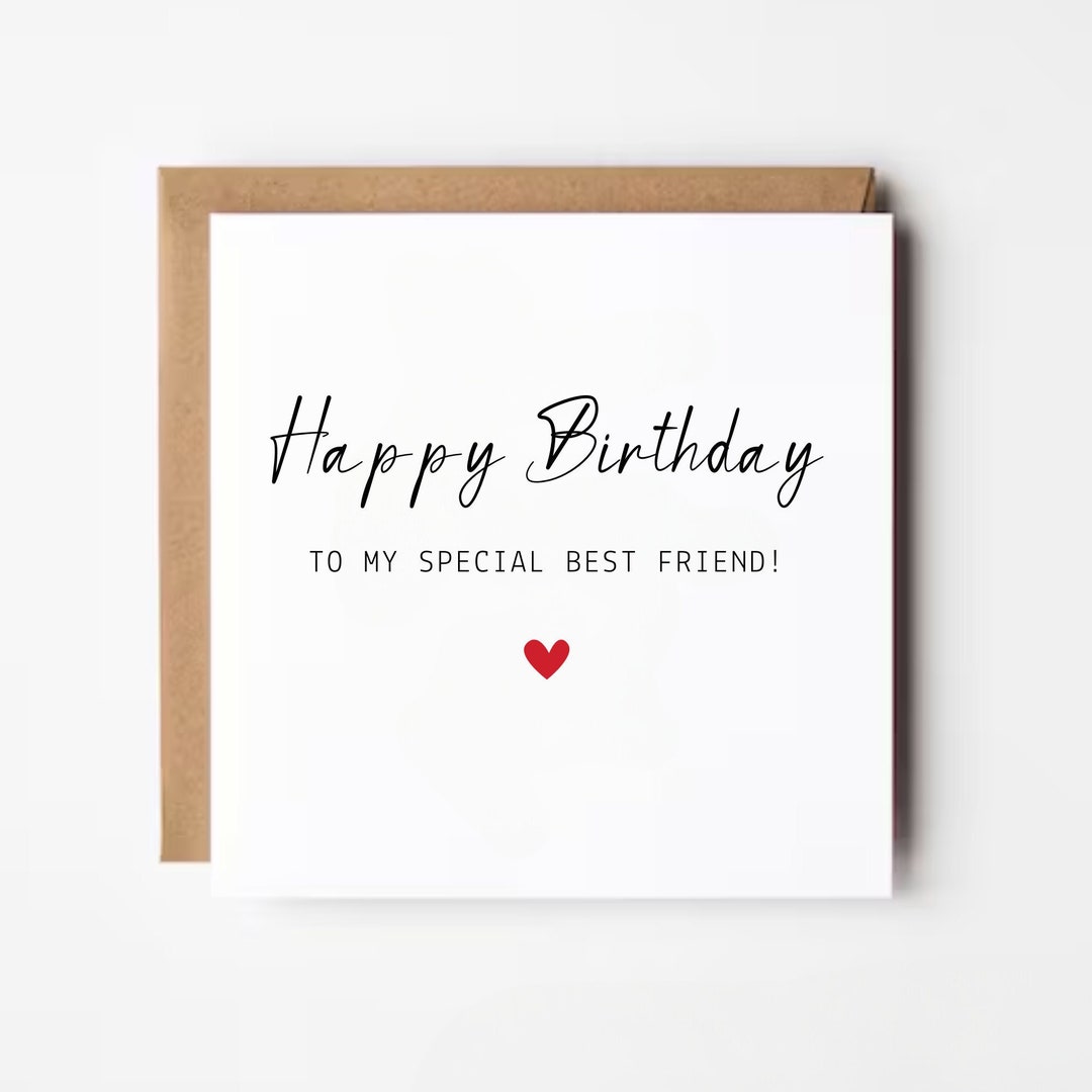 Friend Birthday Card, Best Friend Card, Bestie Card, Friend Card ...