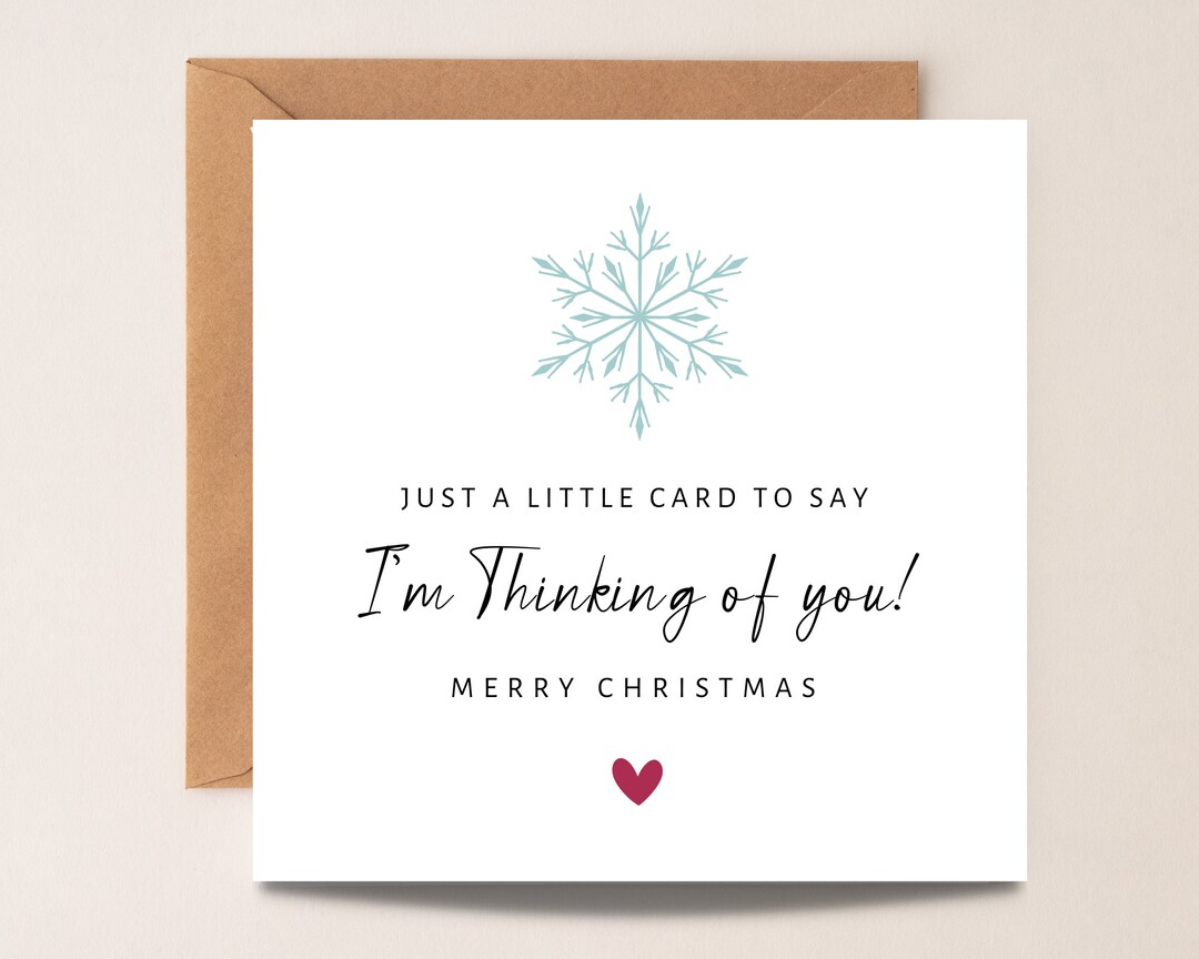 Thinking of You This Christmas Condolence Card, Sympathy Card, Sympathy ...