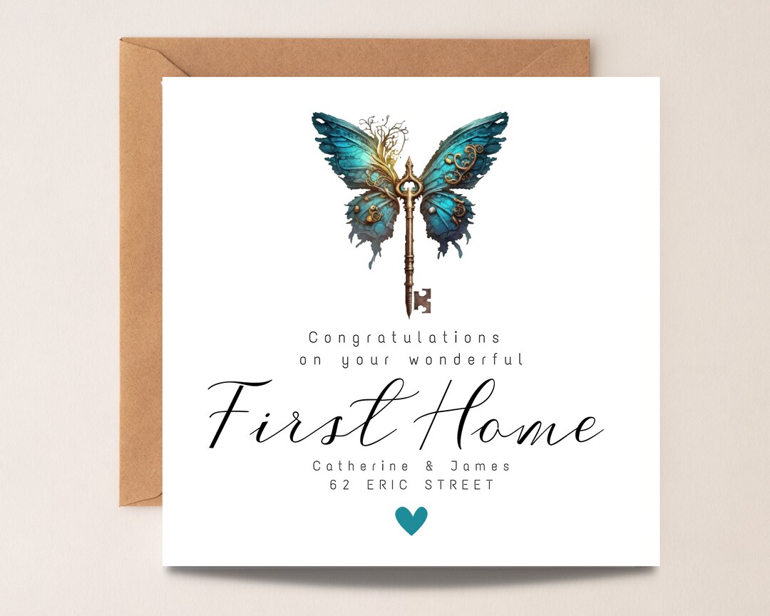 Personalised Happy First New Home Card, Happy New Home Card ...