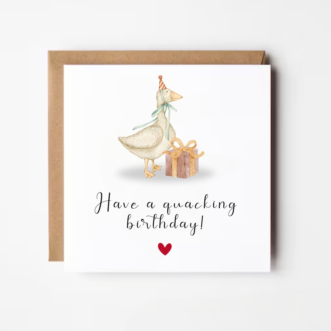 Duck Birthday Card, Have A Quacking Birthday Greeting Card, Funny ...