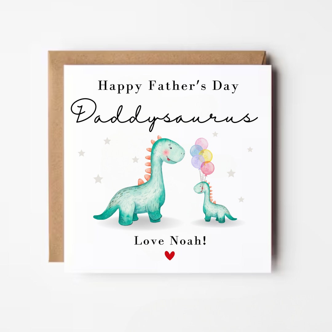 Personalised Father's Day Card, Father's Day Card Dinosaur, Babysaurus ...