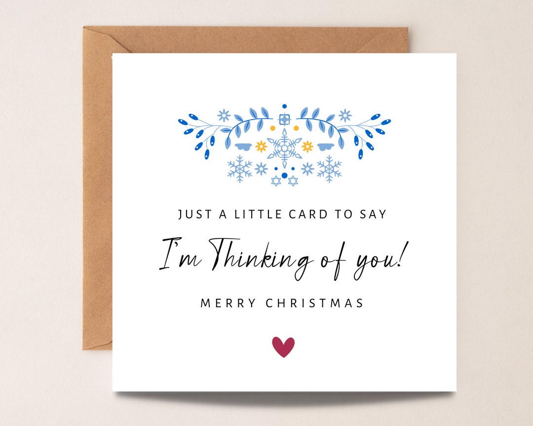 Thinking of You This Christmas, Sympathy Card for Christmas ...