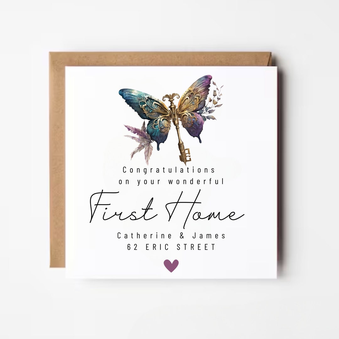 Personalised First New Home Card, 1st Home Card, New Home Gift ...