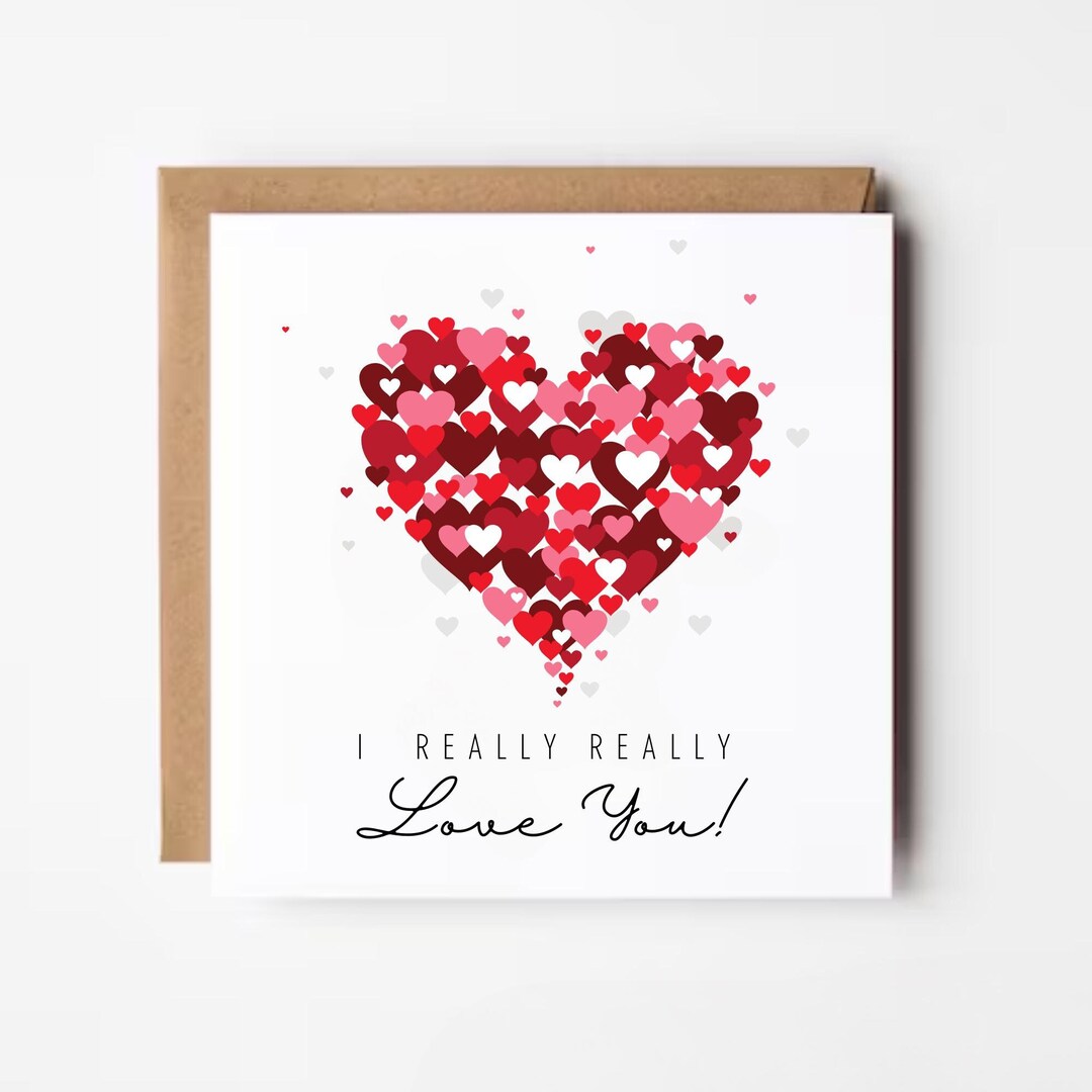 Personalized Love Card: Heart Anniversary Card for Soulmate - Etsy