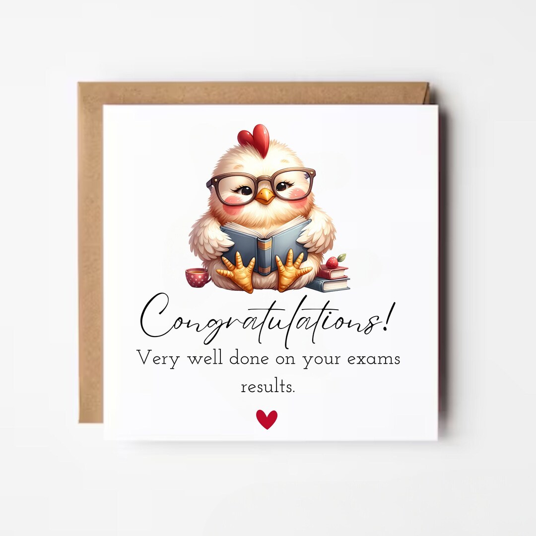 Well Done on Your Exam Results - Congratulations Card - Etsy