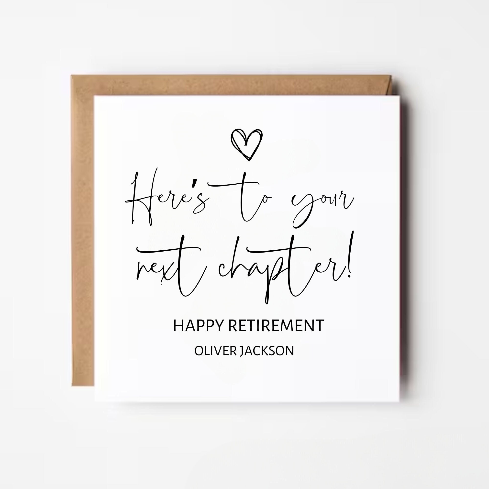 Personalised New Job Card, Here's to Your Next Chapter, Goodbye Card ...