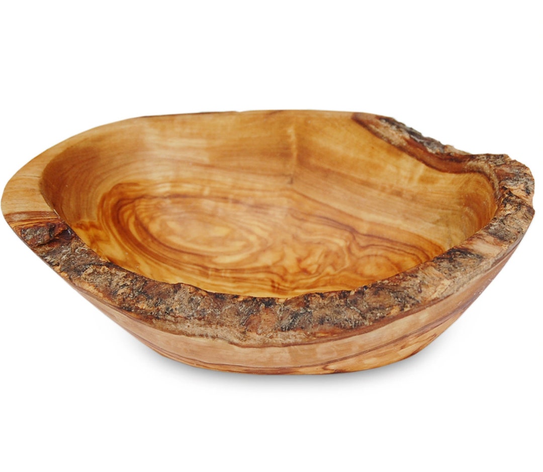 Rustic Live Edge Olive Wood Snack Bowl| Handmade Olive Wood Bowl ...