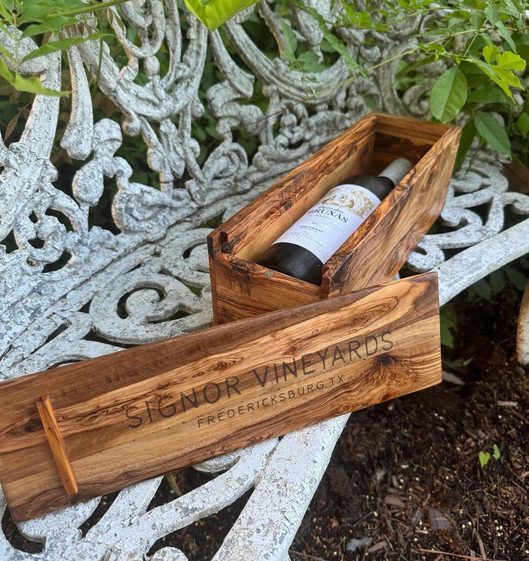 Custom Olive Wood Wine Boxes | Engraved Wooden Wine Gift Box | Wedding ...