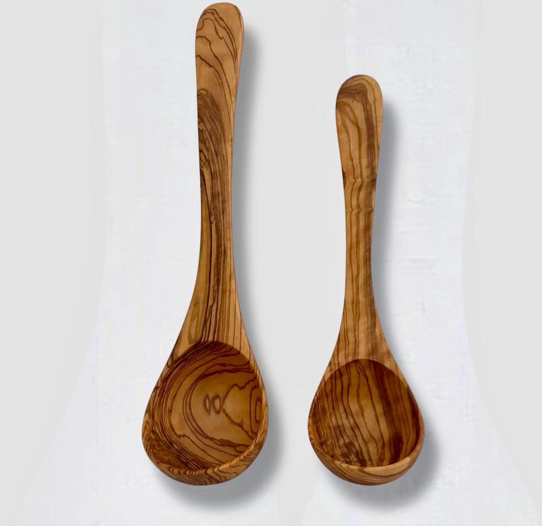Olive Wood Ladles | Soup Ladle, Sauce Ladle, Serving Ladle | Handmade ...