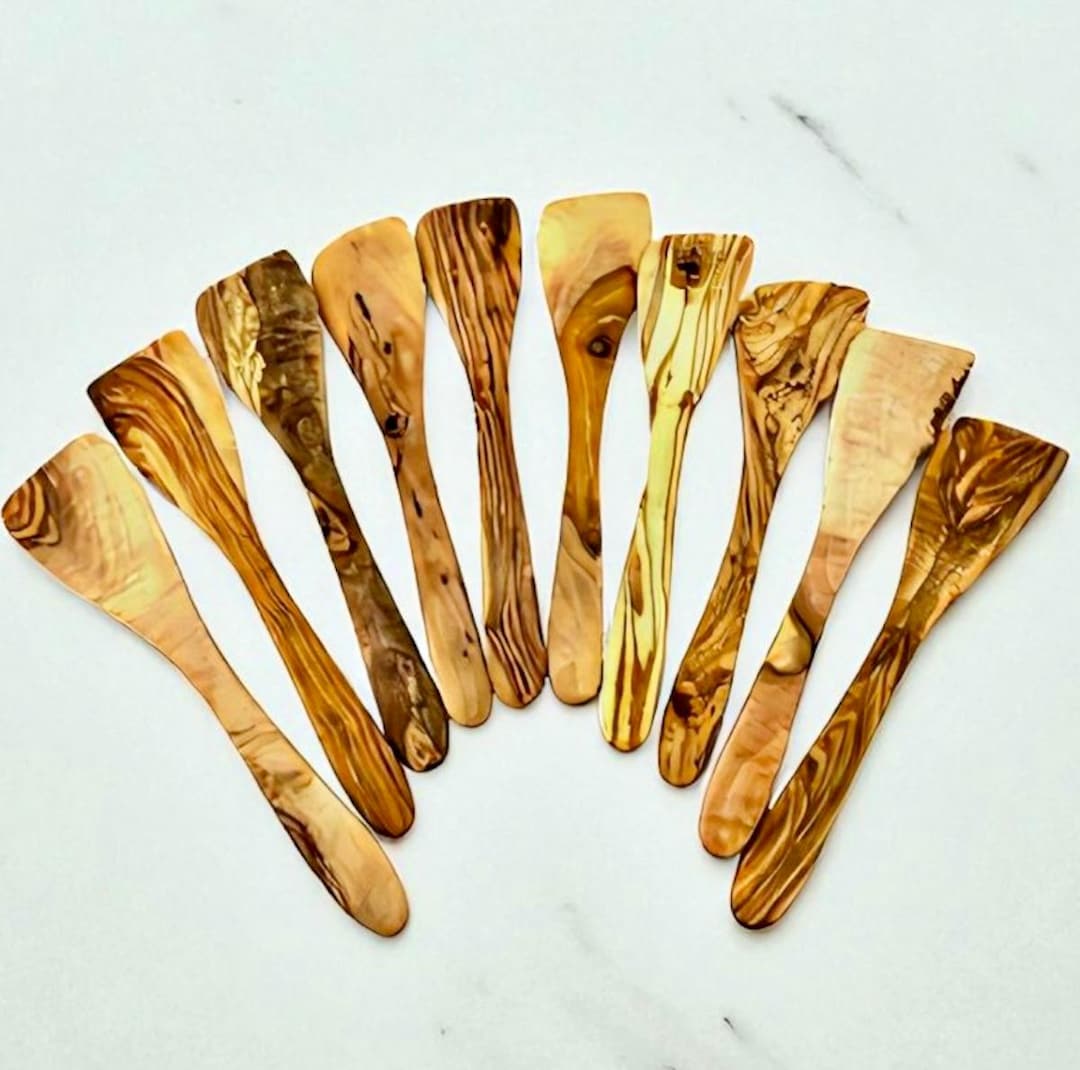 Handmade Olive Wood Spatulas | Cooking Utensil | Nonstick Safe | Rustic ...