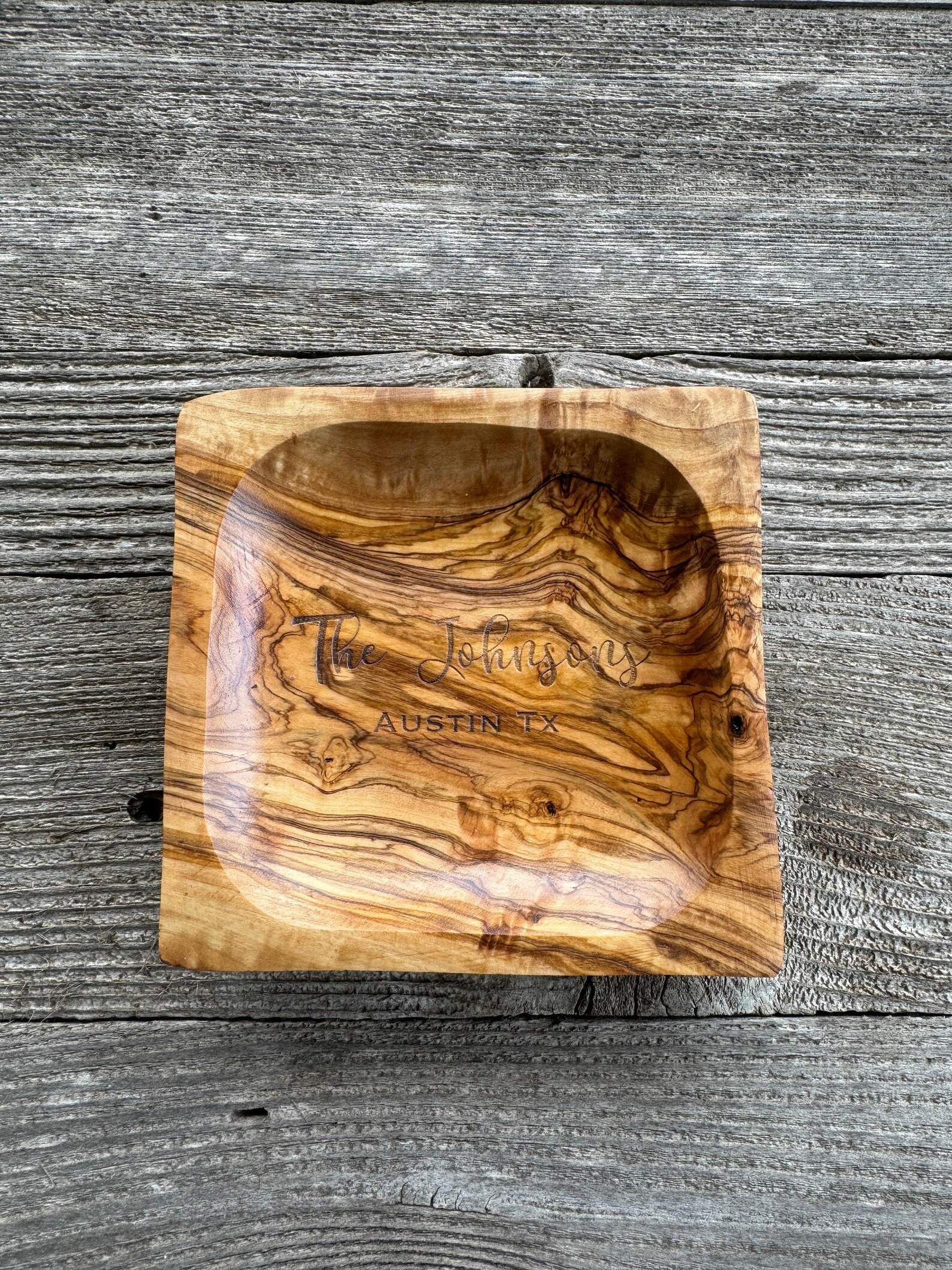 Olive Wood Catch-all Tray| Customizable Wooden Catch-all| Made From ...