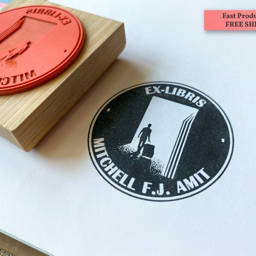 From the Library of Stamp Ex Libris Rubber Stamp - Etsy