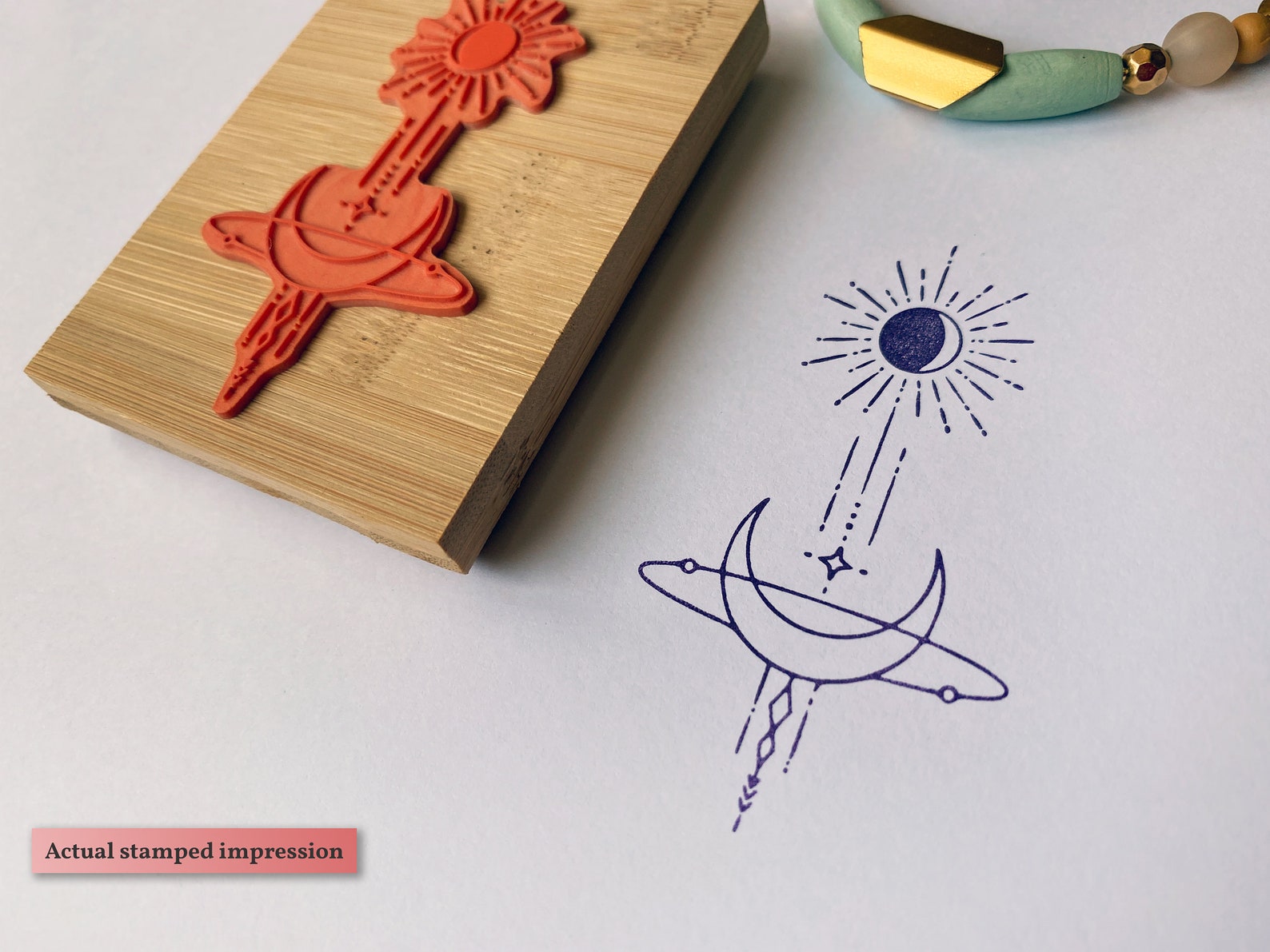 Sigil Sun and Moon Solar Eclipse Symbol Rubber Stamp - Etsy