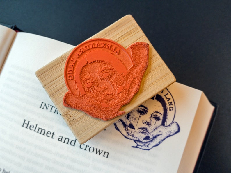 Custom Ex Libris Book Stamp Personalized Gothic Dark - Etsy